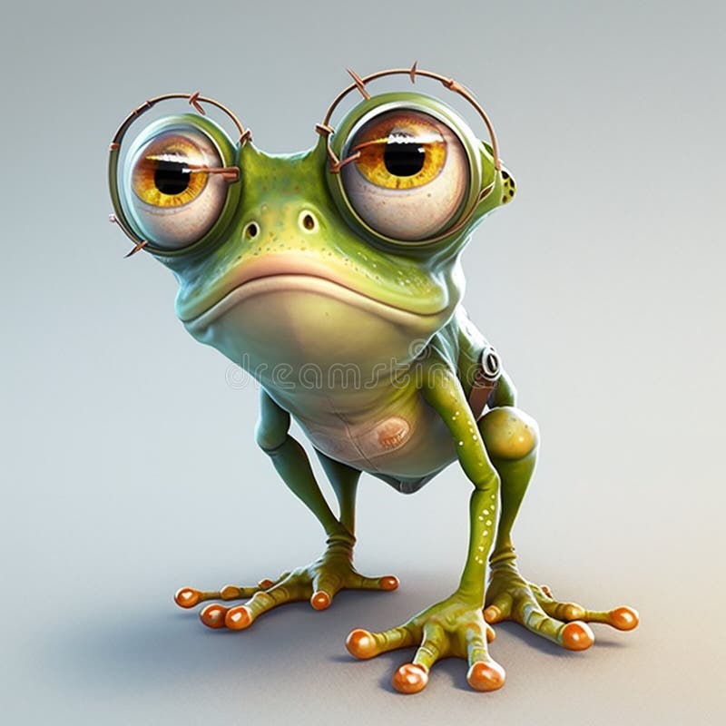 Quite Cartoon Frog Character Stock Illustration - Illustration of ...