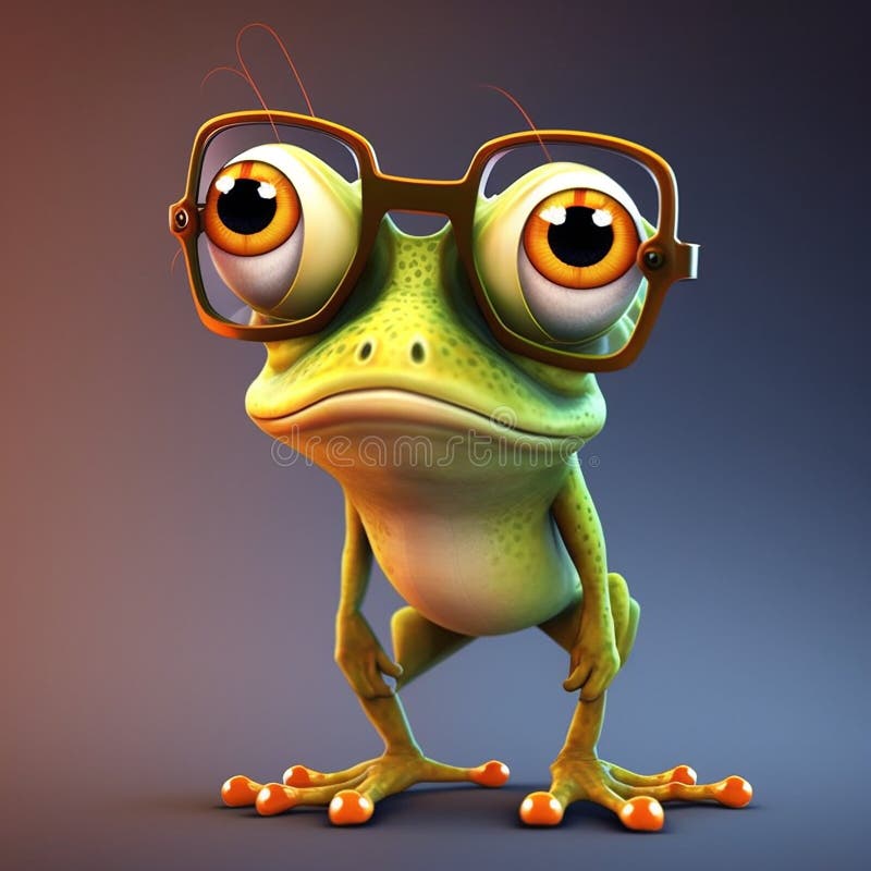 Quite Cartoon Frog Character Stock Illustration - Illustration of ...