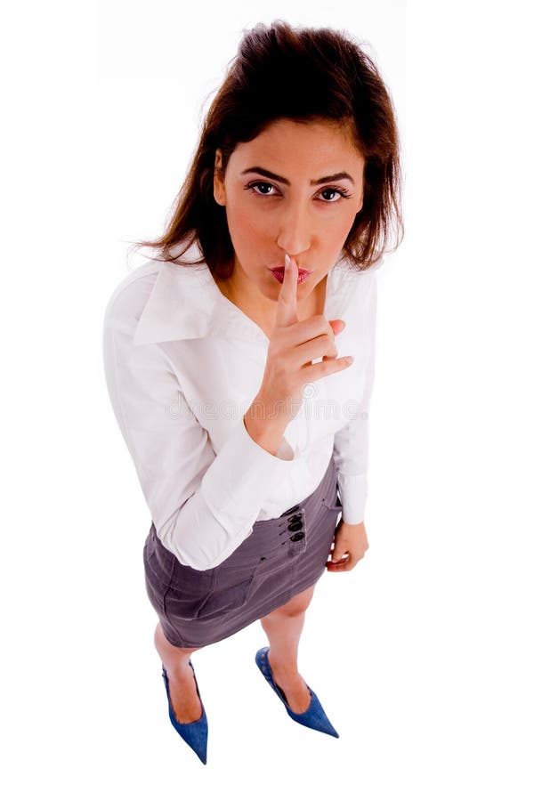 Female Keep Hand Straight, Side View. Stock Photo - Image of greeting ...