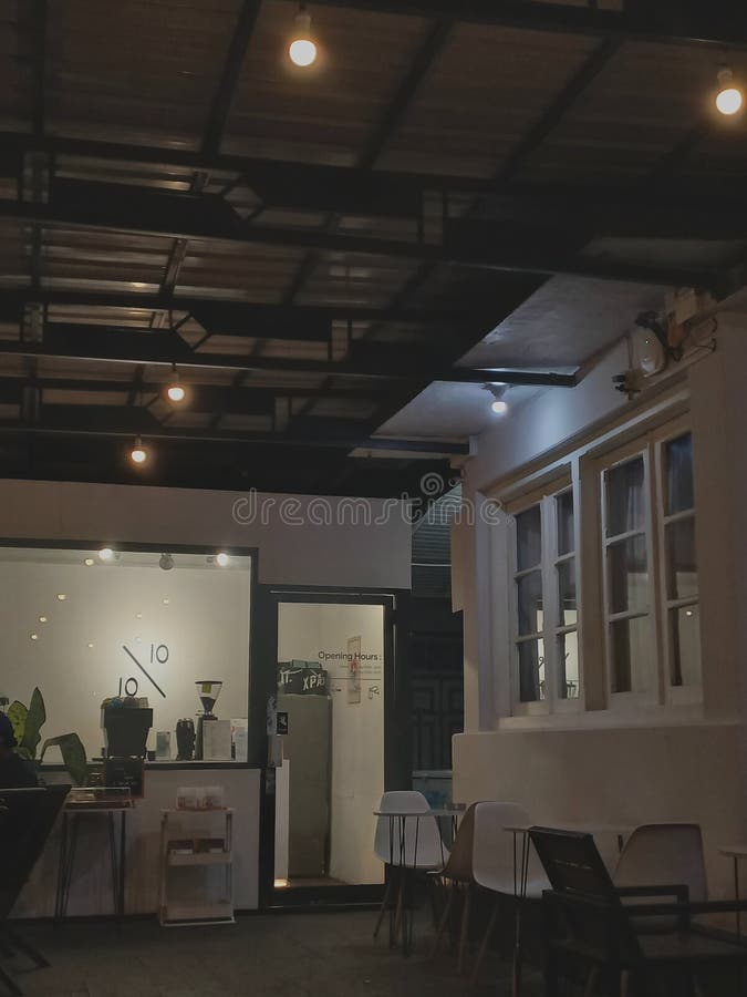 A Quite Night View at Cafe 10/10 Editorial Photography - Image of cafe ...