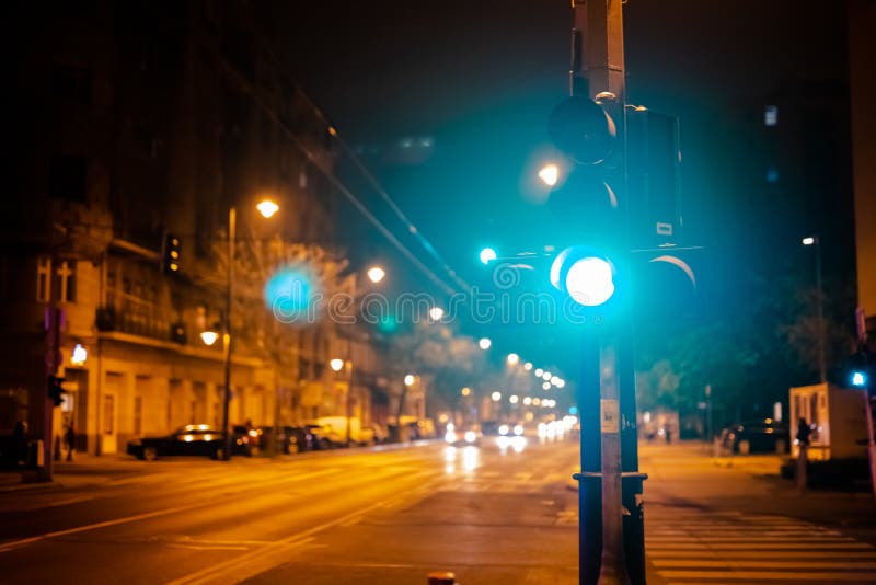 Quite street light stock photo. Image of strong, night - 145681394