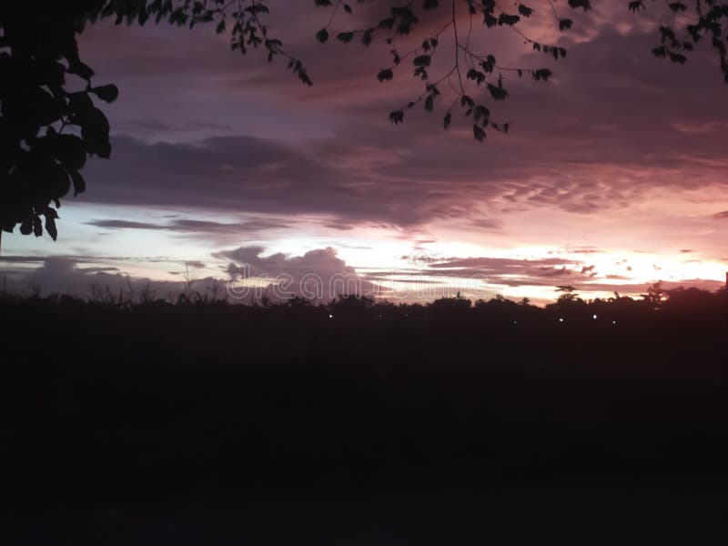 Evening Sunset at My Home Town Part 2 Stock Photo - Image of darkness ...