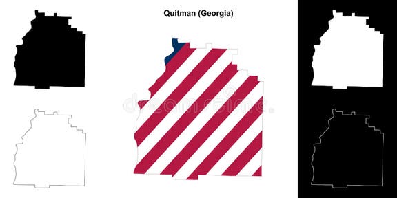 Quitman outline map stock vector. Illustration of silhouette - 323870375