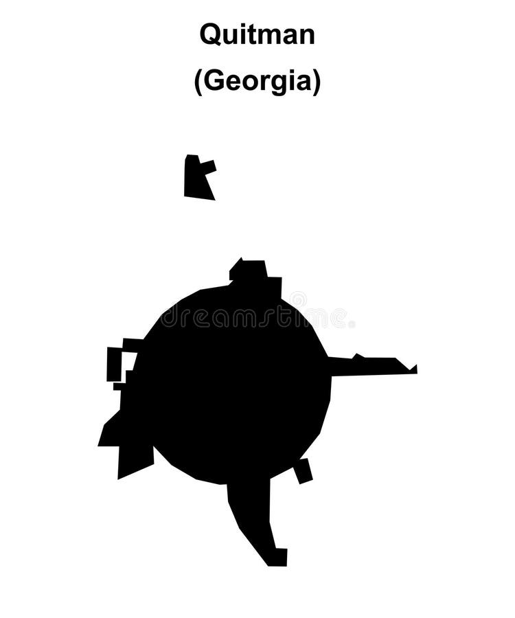 Quitman outline map stock illustration. Illustration of area - 387025060