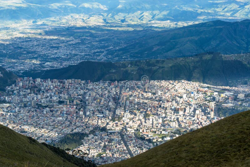 Quito from Above stock image. Image of classic, exterior - 55447823