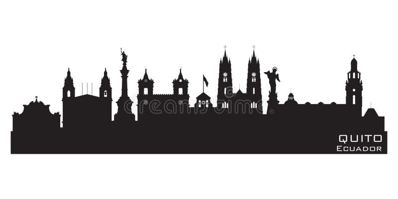 Quito Ecuador South America Icon Vector Art Flat Shadow Design Skyline ...