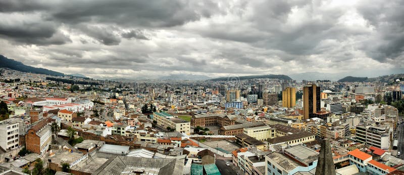Quito HDR panoramic view. editorial photo. Image of city - 33323066