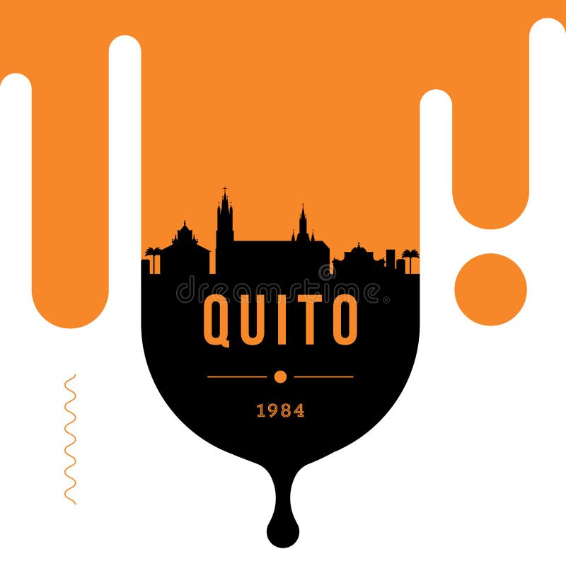 Vector Quito City Badge, Linear Style Stock Illustration - Illustration ...