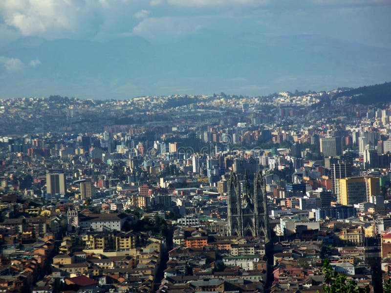 Quito View from El Panecillo Stock Image - Image of crowded, scenic ...