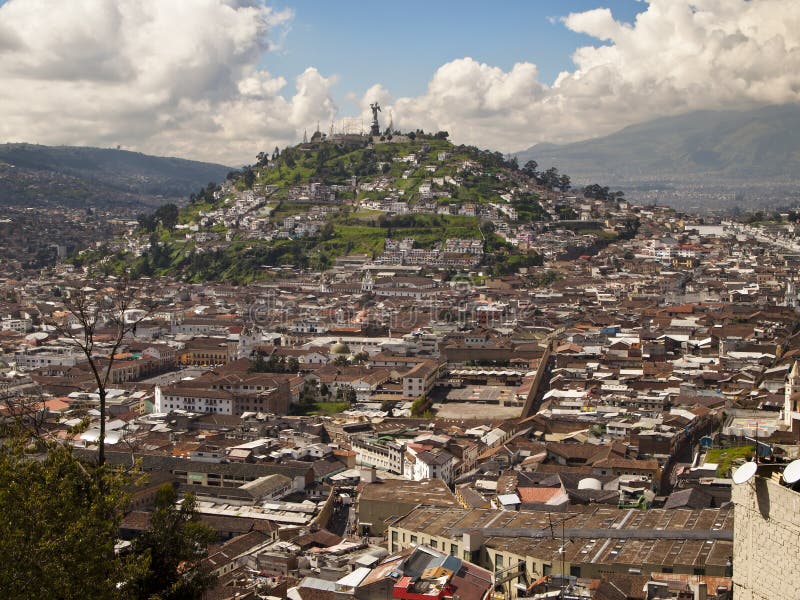 Quito Viewpoint of El Panecillo Stock Photo - Image of scenery, urban ...
