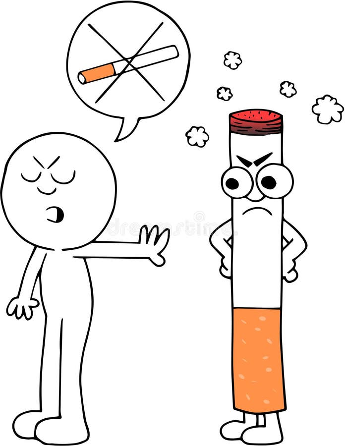 Quittez L'image Contre Le Tabac Rendue Par Smoking Illustration Stock ...