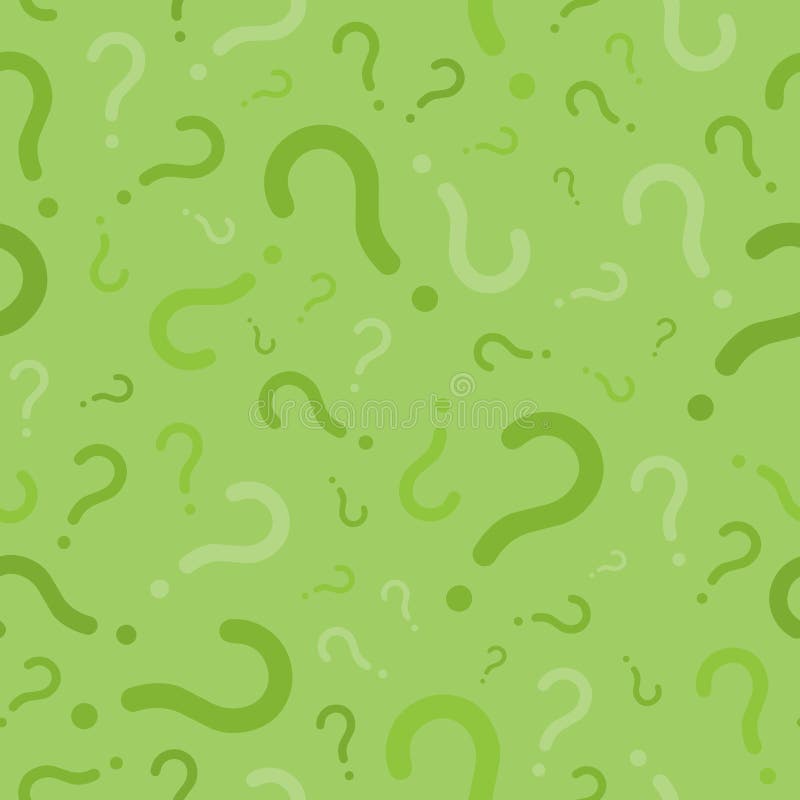 Quiz Background - Green Question Texture Stock Vector - Illustration of ...