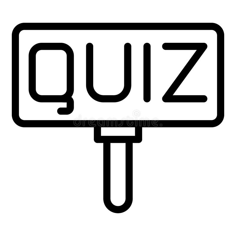 Quiz Banner Icon Outline Vector. Word Education Stock Vector ...