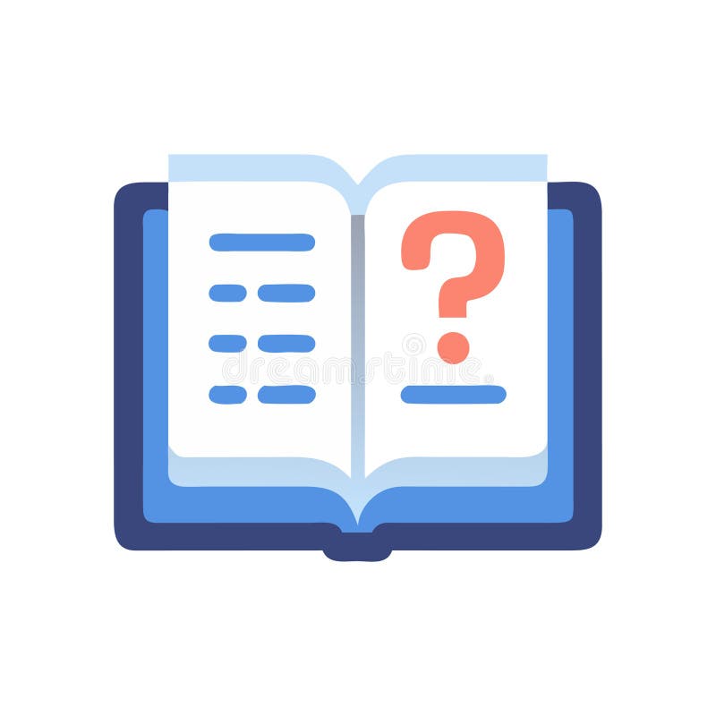 Quiz Book Icon for Testing Knowledge Stock Vector - Illustration of ...