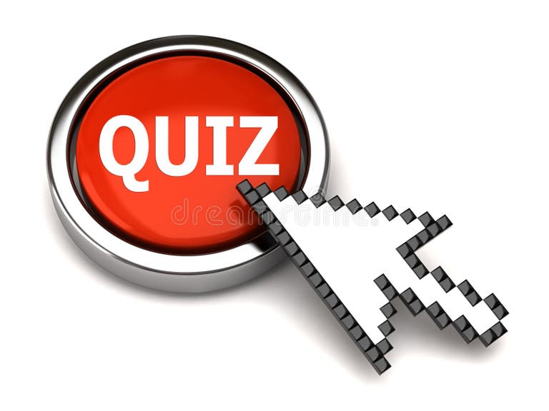 Quiz Button and Arrow Cursor Stock Illustration - Illustration of ...