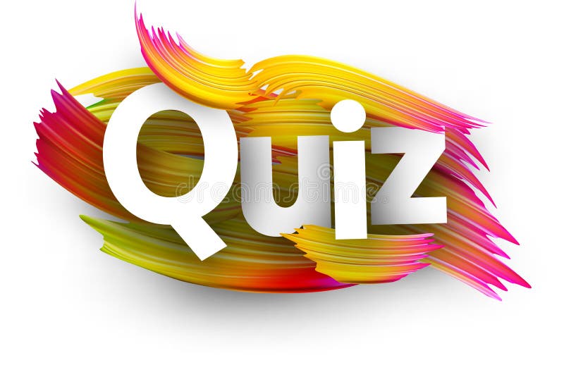 Quiz Card with Colorful Brush Strokes. Stock Vector - Illustration of ...