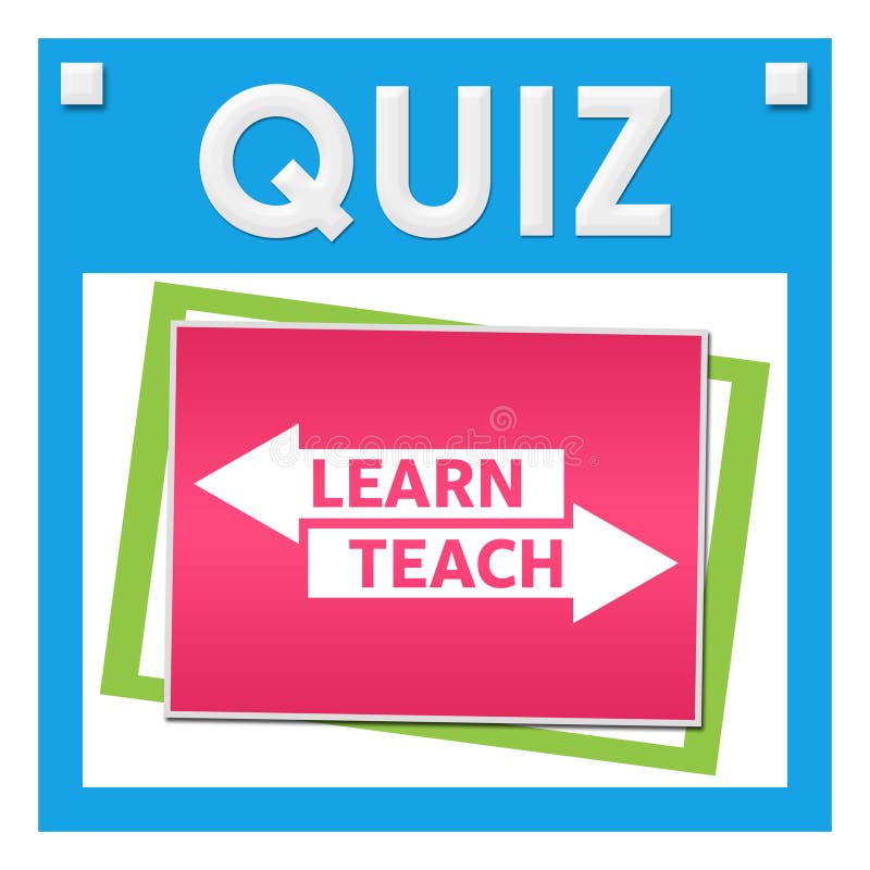 Quiz Learn Teach Colorful Squares Inside Stock Illustration ...