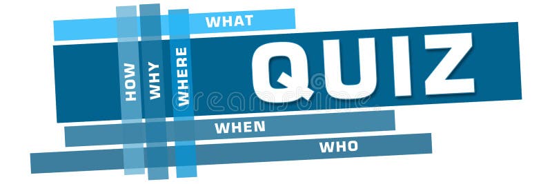 Quiz Word Cloud Stripes Box Horizontal Blue Stock Illustration ...
