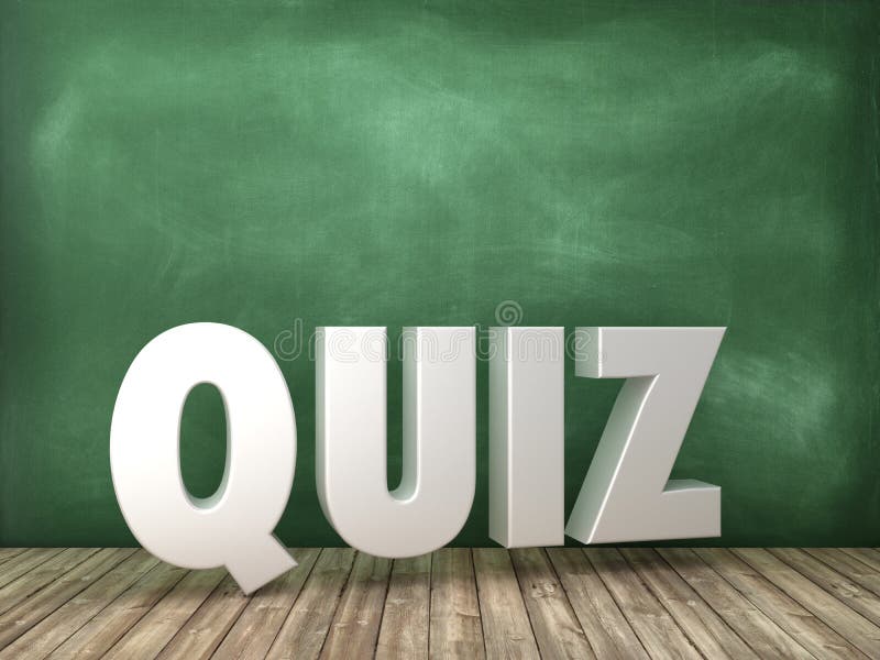 Quiz Green Word Text On White Background Stock Illustration ...