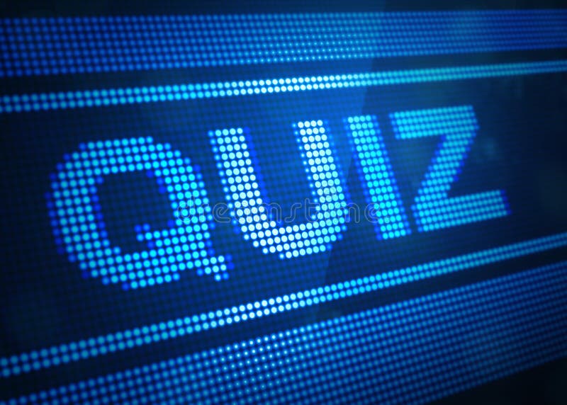 Quiz Digital Screen 3d Illustration Stock Illustration - Illustration ...