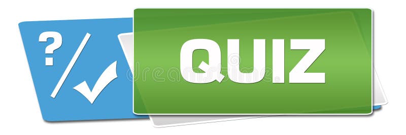 Quiz Green Word Text on White Background Stock Illustration ...