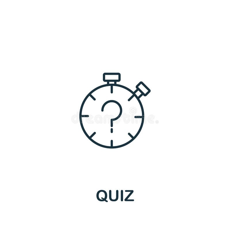 Quiz Icon from E-learning Collection. Simple Line Element Quiz Symbol ...
