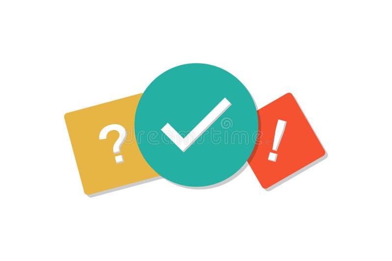 Quiz Icon Flat Style with Shadow Stock Vector - Illustration of school ...