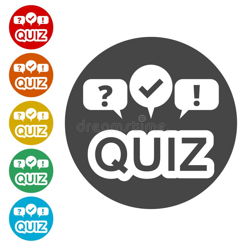 Quiz icon stock vector. Illustration of blue, brain - 182559684