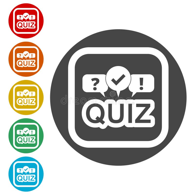 Quiz icon stock vector. Illustration of brainstorm, check - 98636126