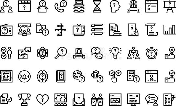 Quiz Icons High-Quality Vector Icons Collection with Editable Stroke ...