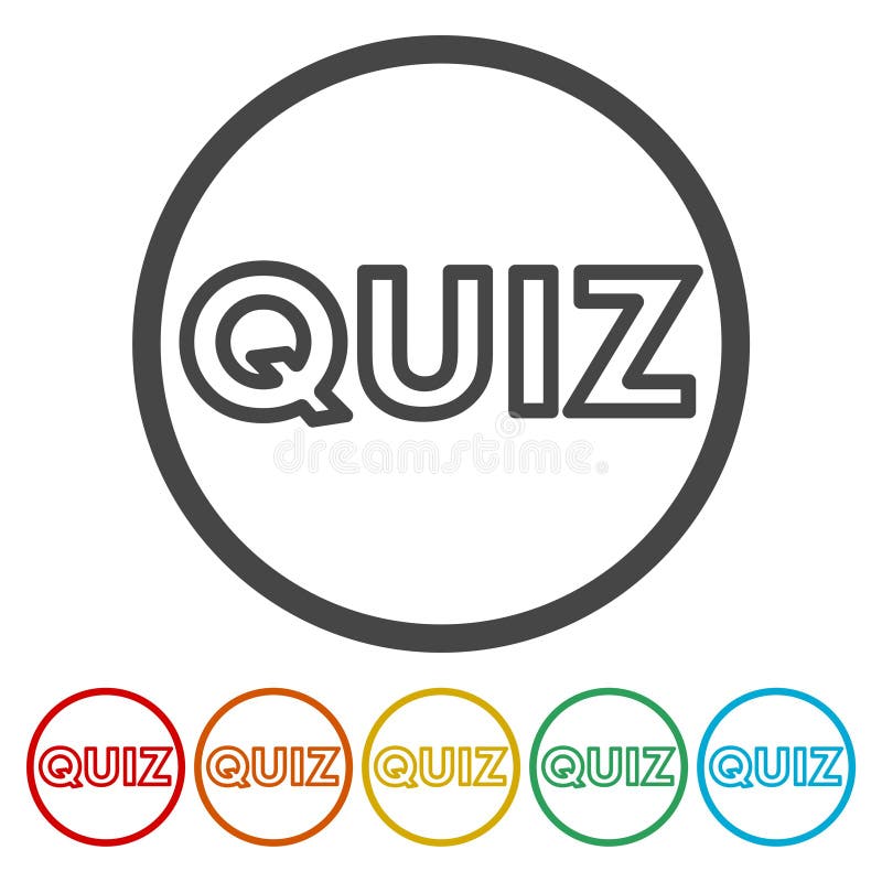 Quiz icons set stock vector. Illustration of brain, round - 140104267