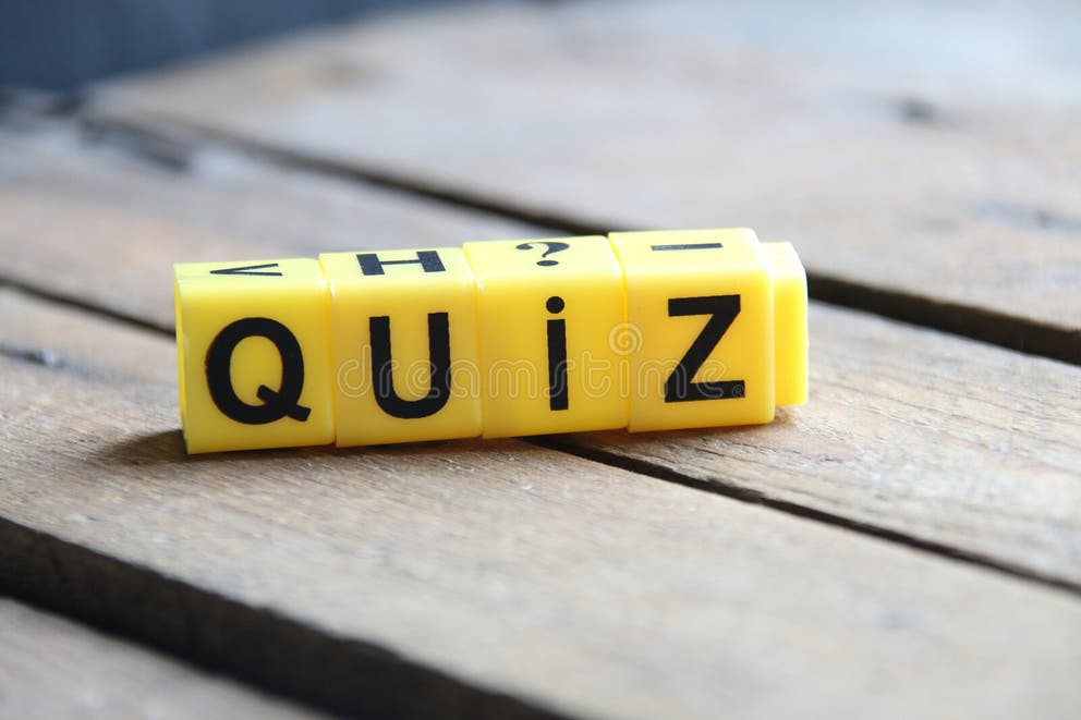 Quiz Idea. Written on a Yellow Cubes Stock Photo - Image of single ...