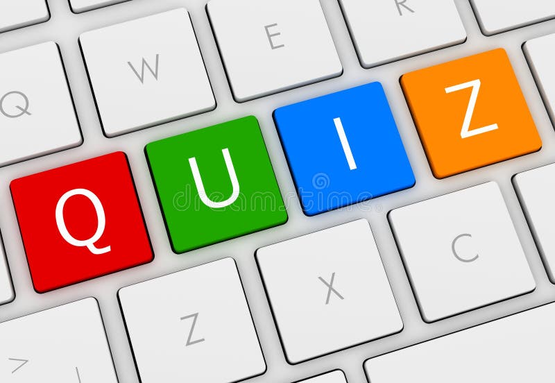 Quiz Keyboard Button 3d Illustration Isolated Stock Illustration ...
