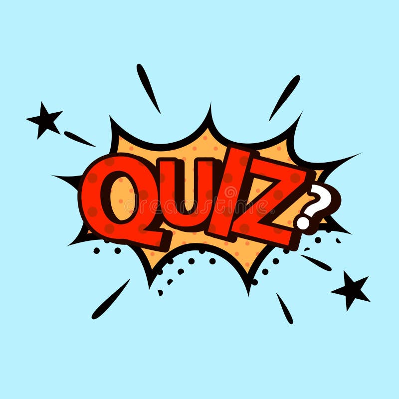 Quiz in Komische Stijl Quiz Brainy Game Vector Design Stock Illustratie ...