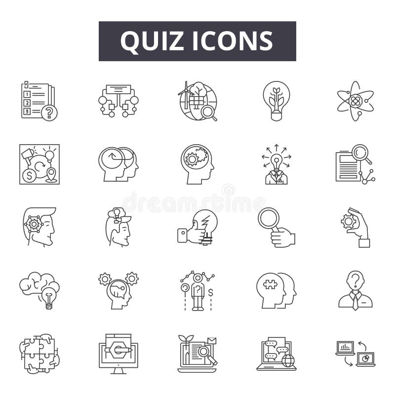 Quiz Competition Icon Set Stock Illustrations – 297 Quiz Competition ...