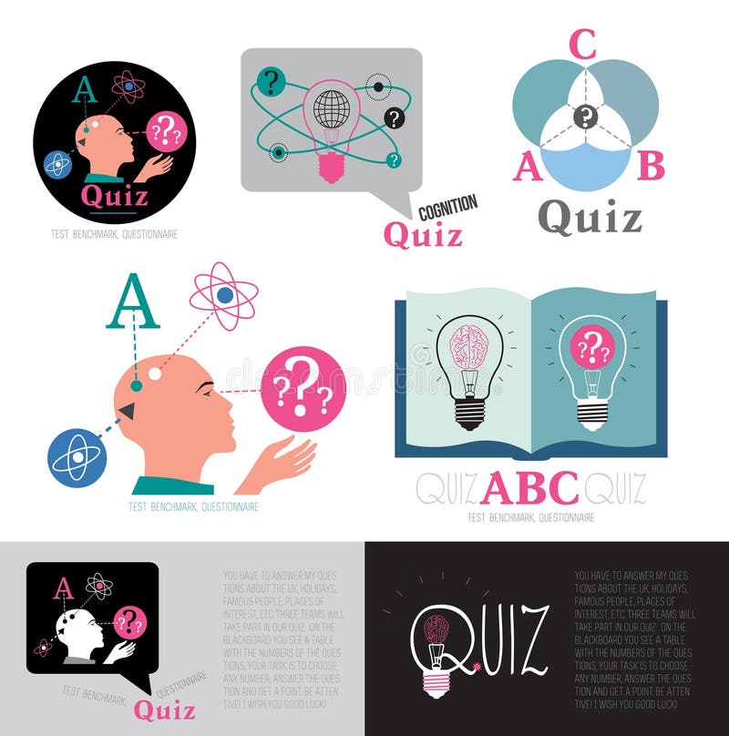 Quiz Logo. Modern Logo Test for Intelligence. Stock Vector ...