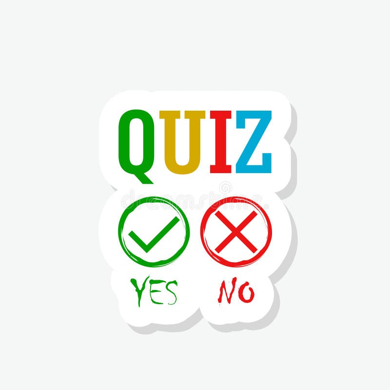 Quiz Logo with Speech Bubble Symbols Sticker Icon Stock Vector ...