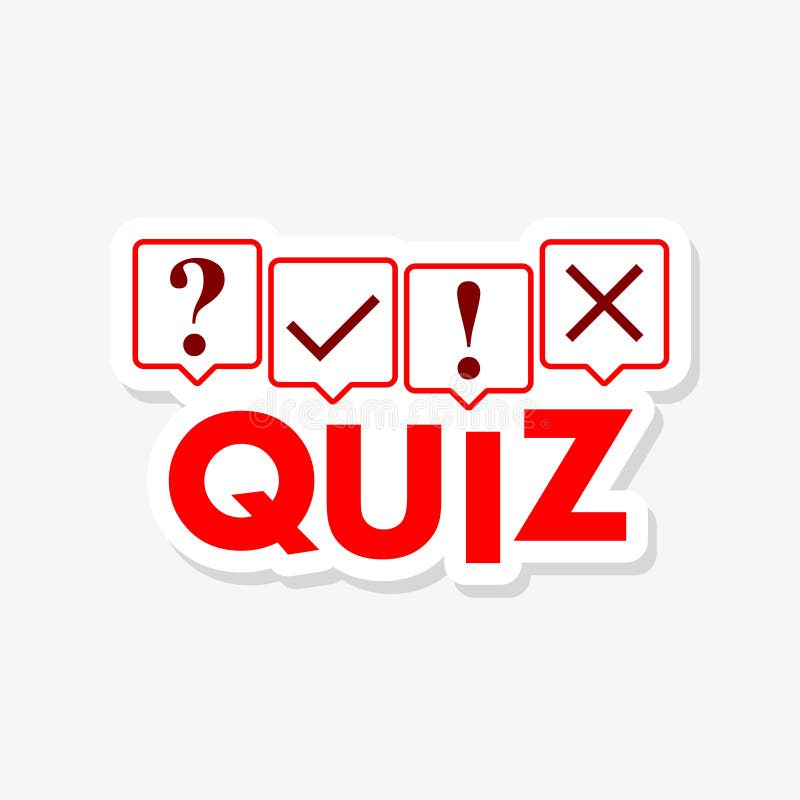 Quiz Logo with Speech Bubble Symbols Sticker Icon Stock Vector ...