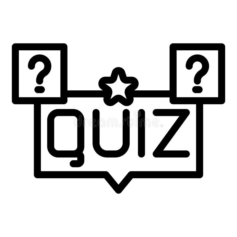 Quiz Problem Icon Outline Vector. Word Education Stock Vector ...