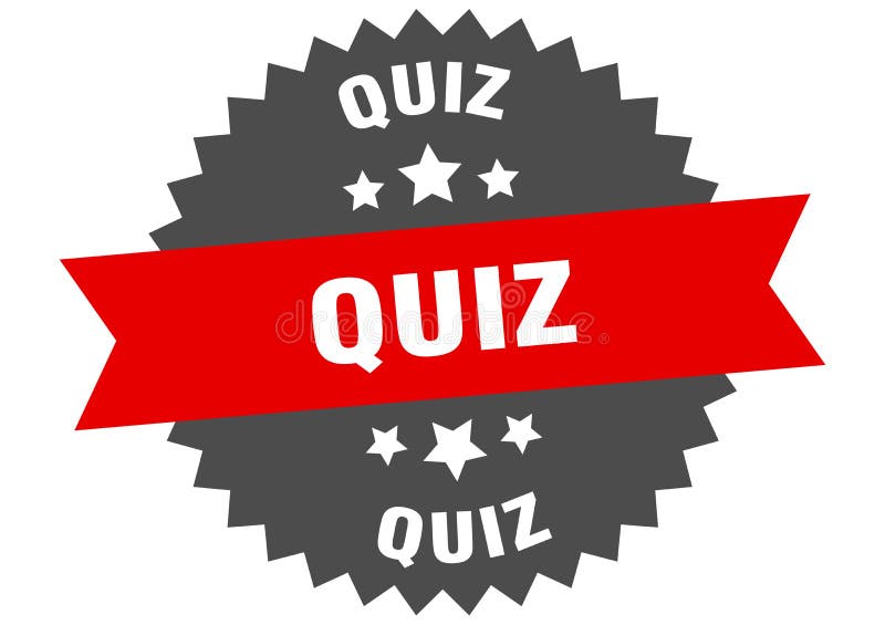 Quiz Sign. Quiz Round Isolated Ribbon Label. Stock Vector ...