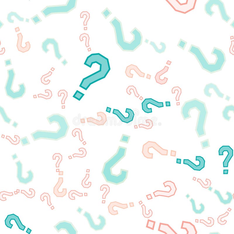 Quiz Seamless Pattern. Question Marks, Doubt, Faq Stock Vector ...