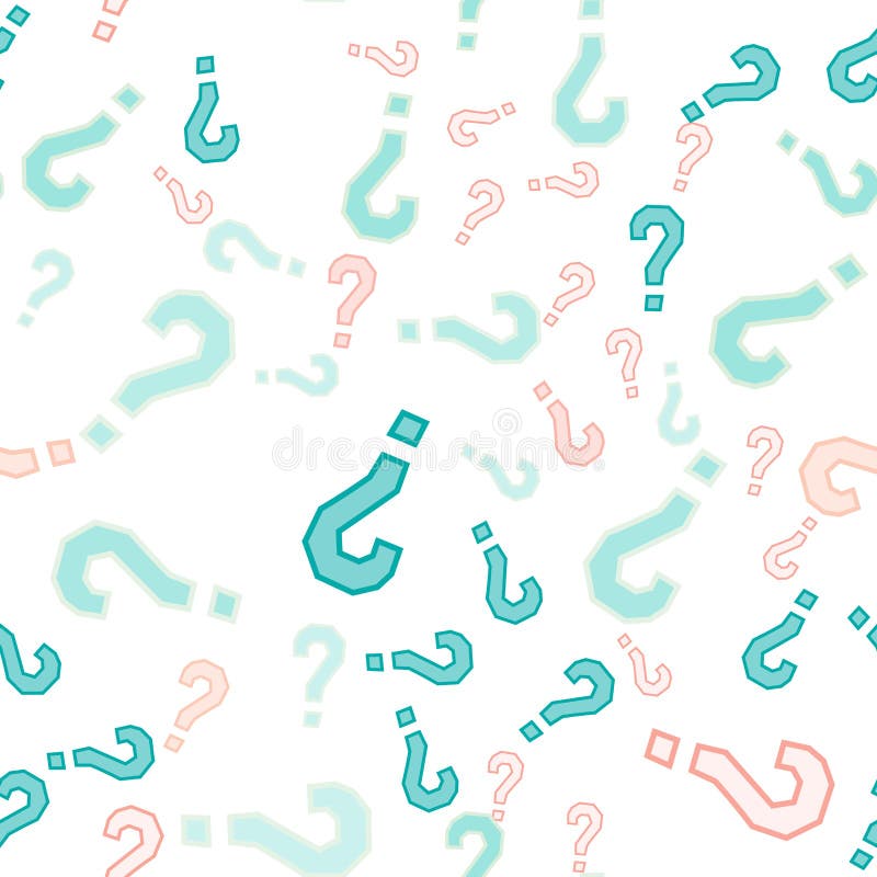 Quiz Seamless Pattern. Question Marks, Doubt, Faq Stock Vector ...