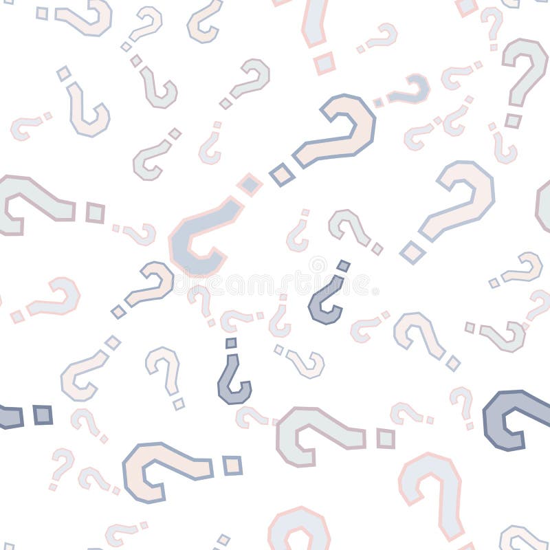 Quiz Seamless Pattern. Question Marks, Doubt, Faq Stock Illustration ...