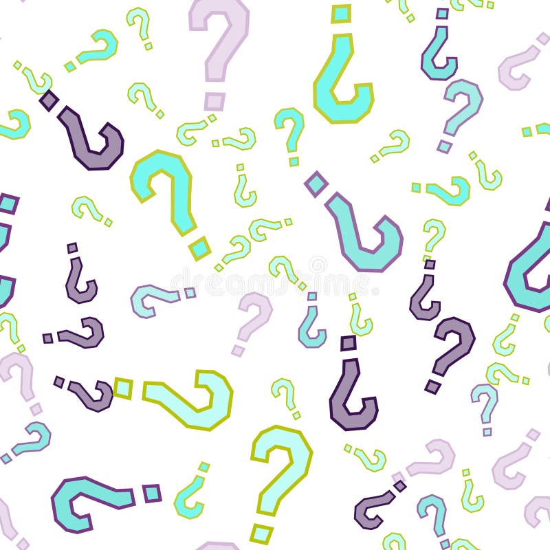 Quiz Seamless Pattern. Question Marks, Doubt, Faq Stock Vector ...
