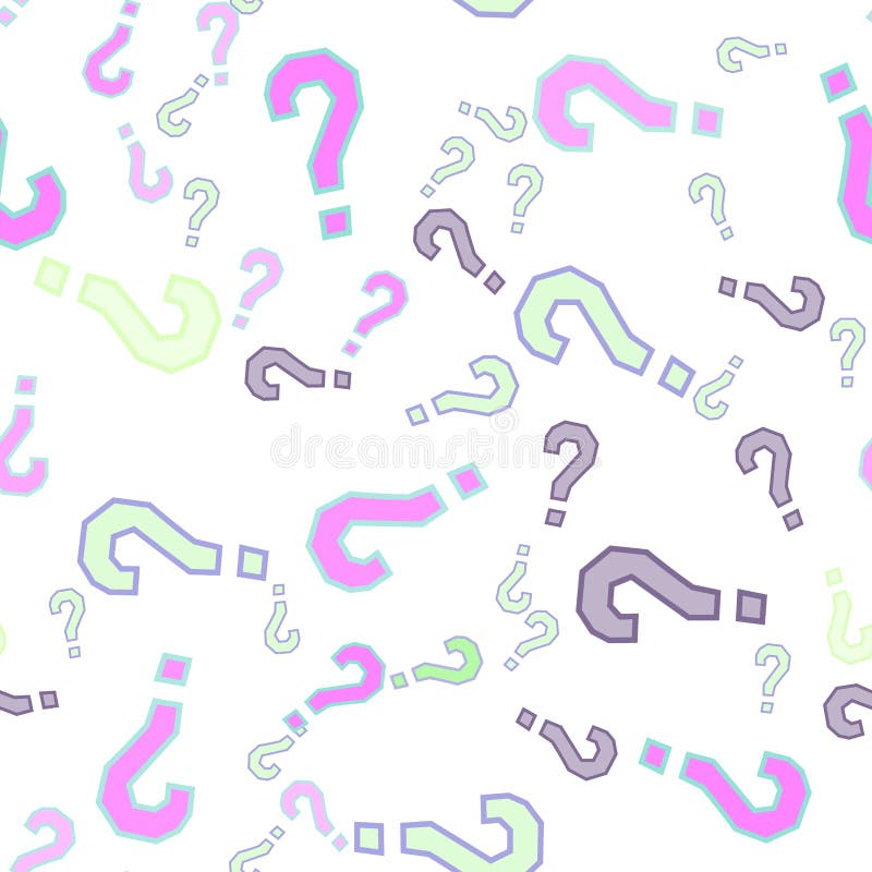 Quiz Seamless Pattern. Question Marks, Doubt, Faq Stock Vector ...