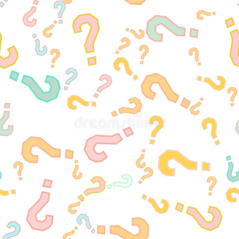 Quiz Seamless Pattern. Question Marks, Doubt, Faq Stock Illustration ...