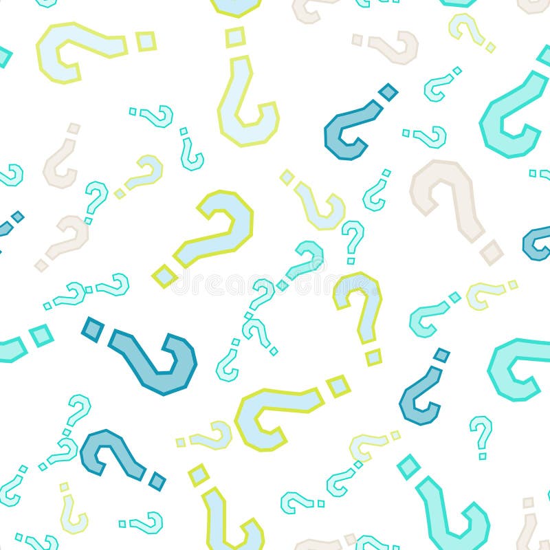 Quiz Seamless Pattern. Question Marks, Doubt, Faq Stock Vector ...