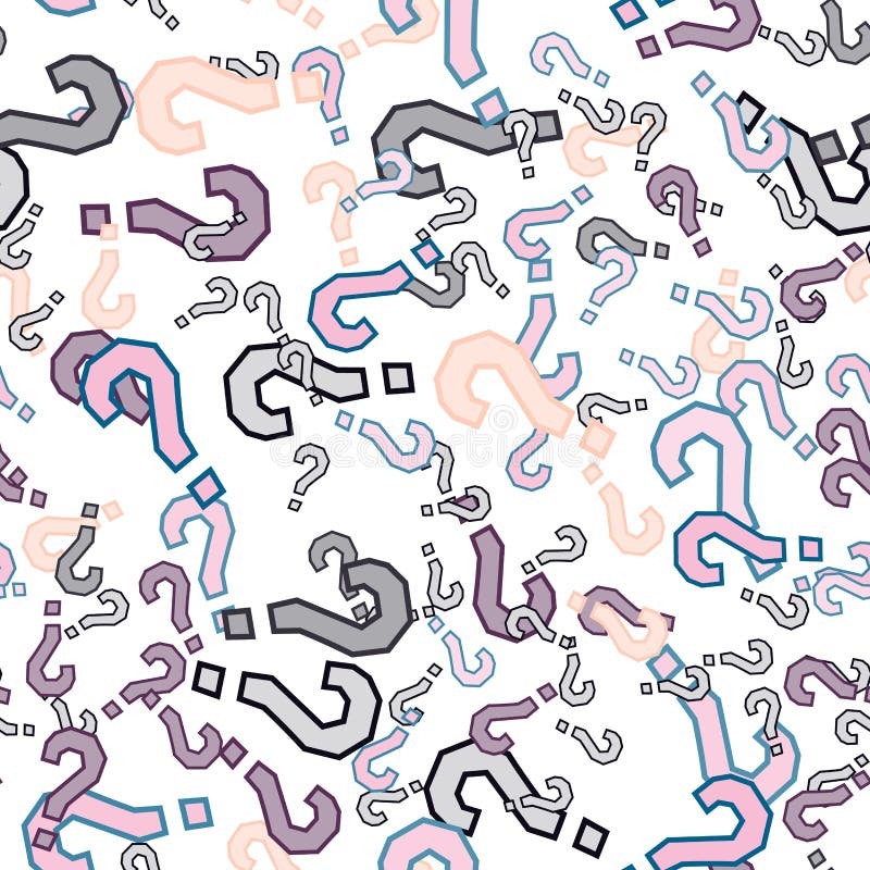 Quiz Seamless Pattern. Question Marks, Doubt, Faq Stock Vector ...