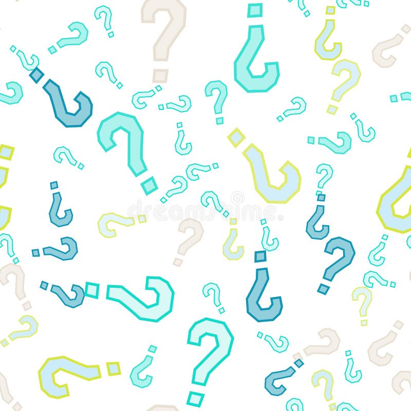 Quiz Seamless Pattern. Question Marks, Doubt, Faq Stock Vector ...