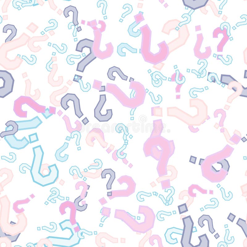 Quiz Seamless Pattern. Question Marks, Doubt, Faq Stock Vector ...